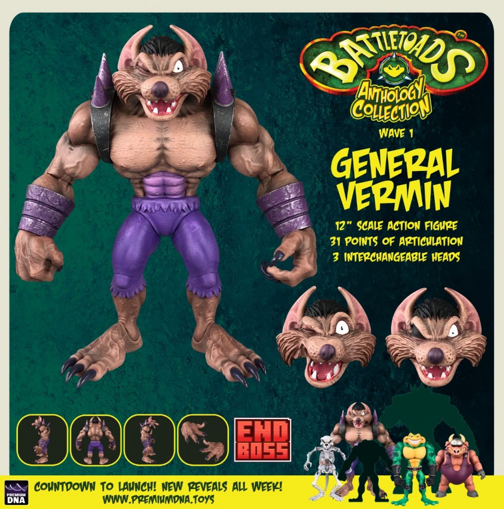Pre Order Battletoads Wave 1 General Vermin 12 End Boss Action